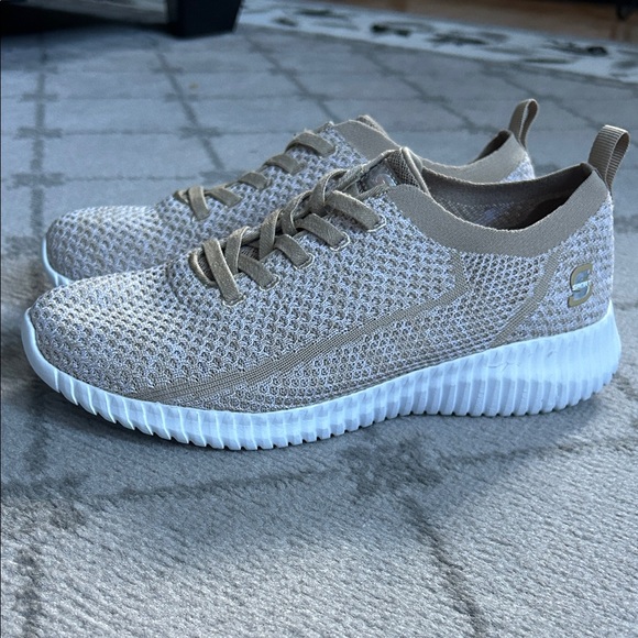 Skechers | Shoes | Skechers Sport S Resse Beige Knit Sneakers | Poshmark